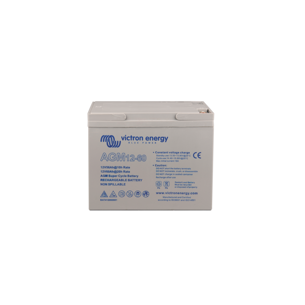 Mr Batteries Ltd - Victron Energy 12V/60Ah AGM Super Cycle Battery